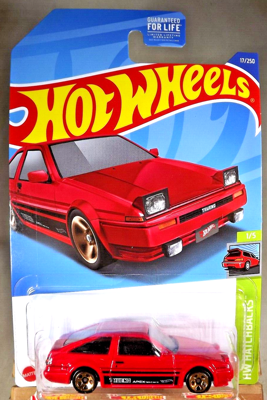 2022 Hot Wheels #17 HW Hatchbacks 1/5 TOYOTA AE86 SPRINTER TRUENO Red w ...