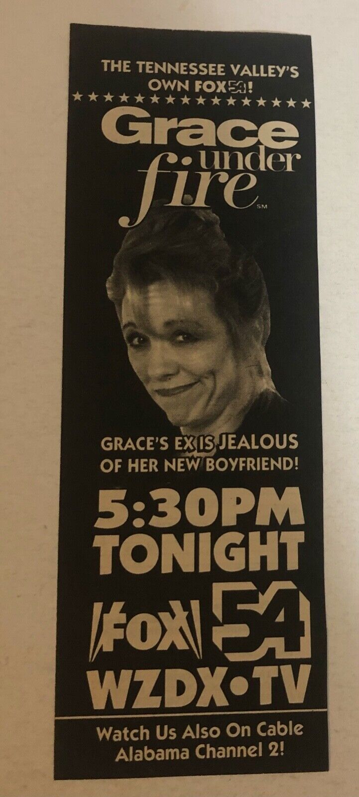 Grace Under Fire TV guide Print Ad Brett Butler Dave Thomas Peggy Rae ...
