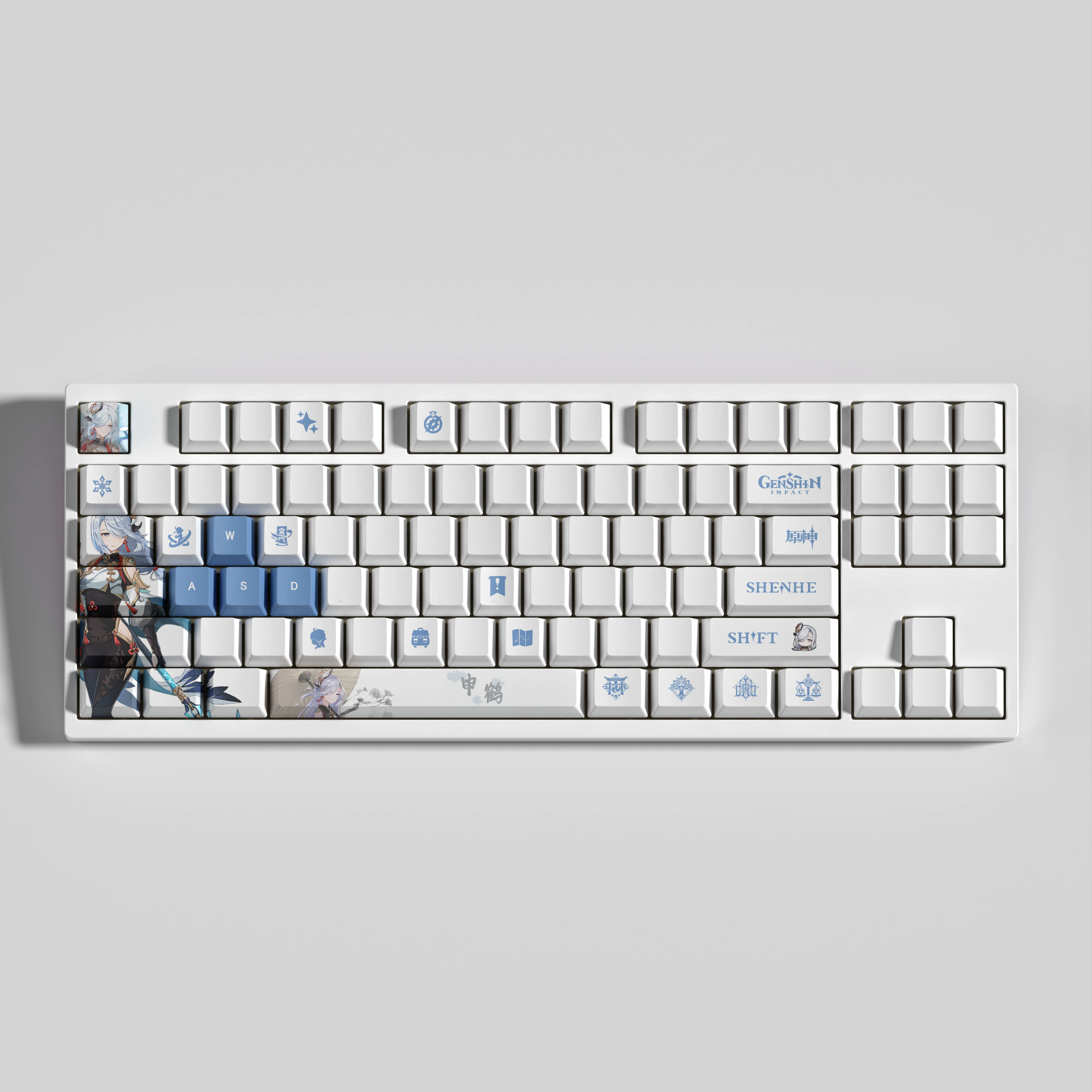 Genshin Impact Themed Keycaps Shen He PBT heat-sublimation keycaps 29 ...