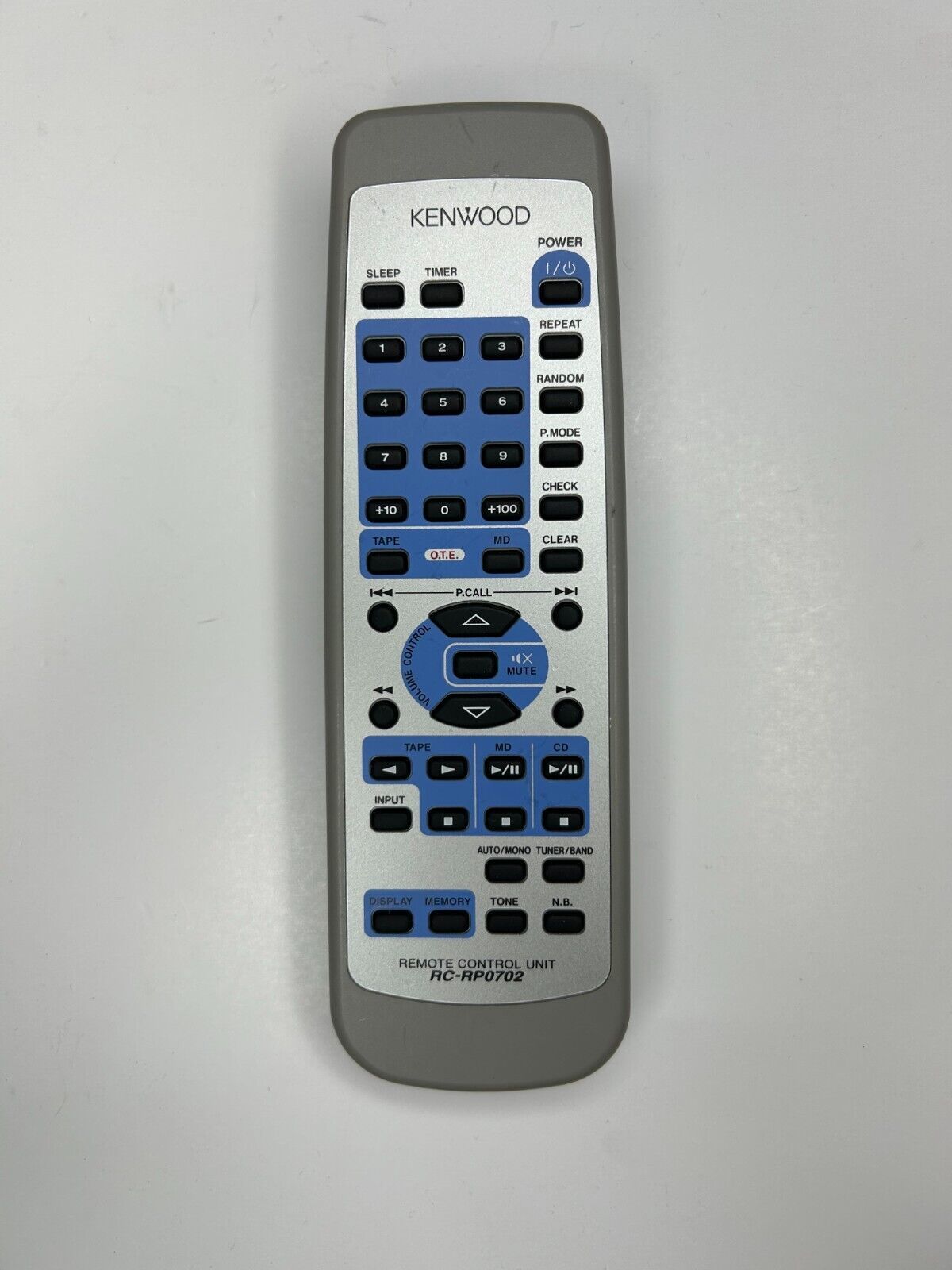 Kenwood RC-RP0702 Remote Control, Gray - OEM for Stereo System RDVH7 ...