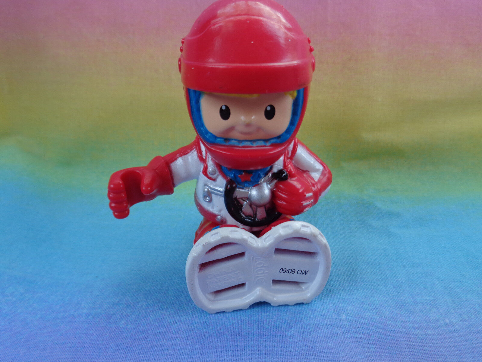 Fisher Price Little People Poseable Bendable Car Racer Driver Red White ...