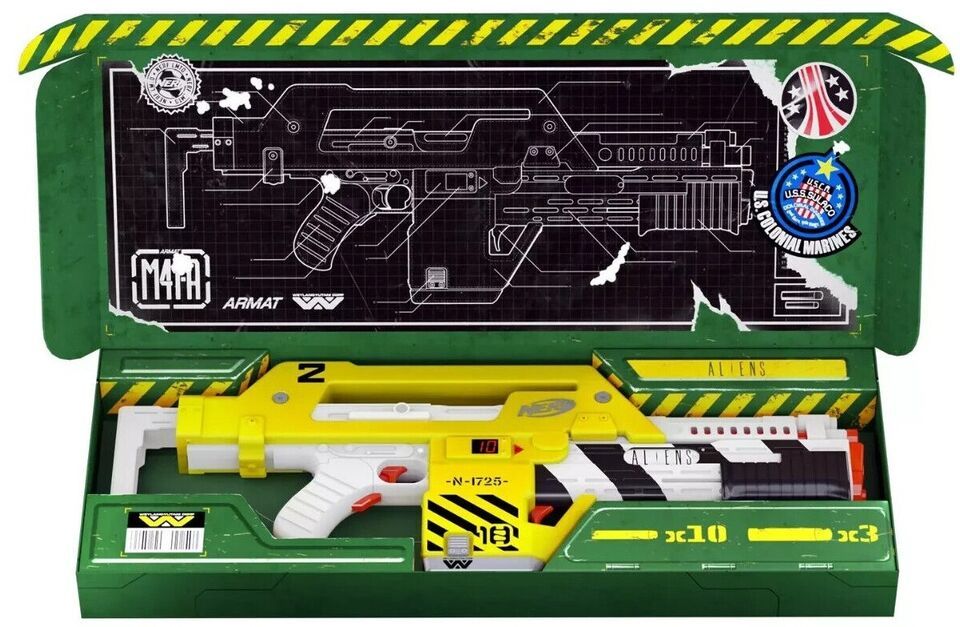 NERF Aliens LMTD Aliens M41A Pulse Rifle Blaster NEW - Dart Guns & Soft ...