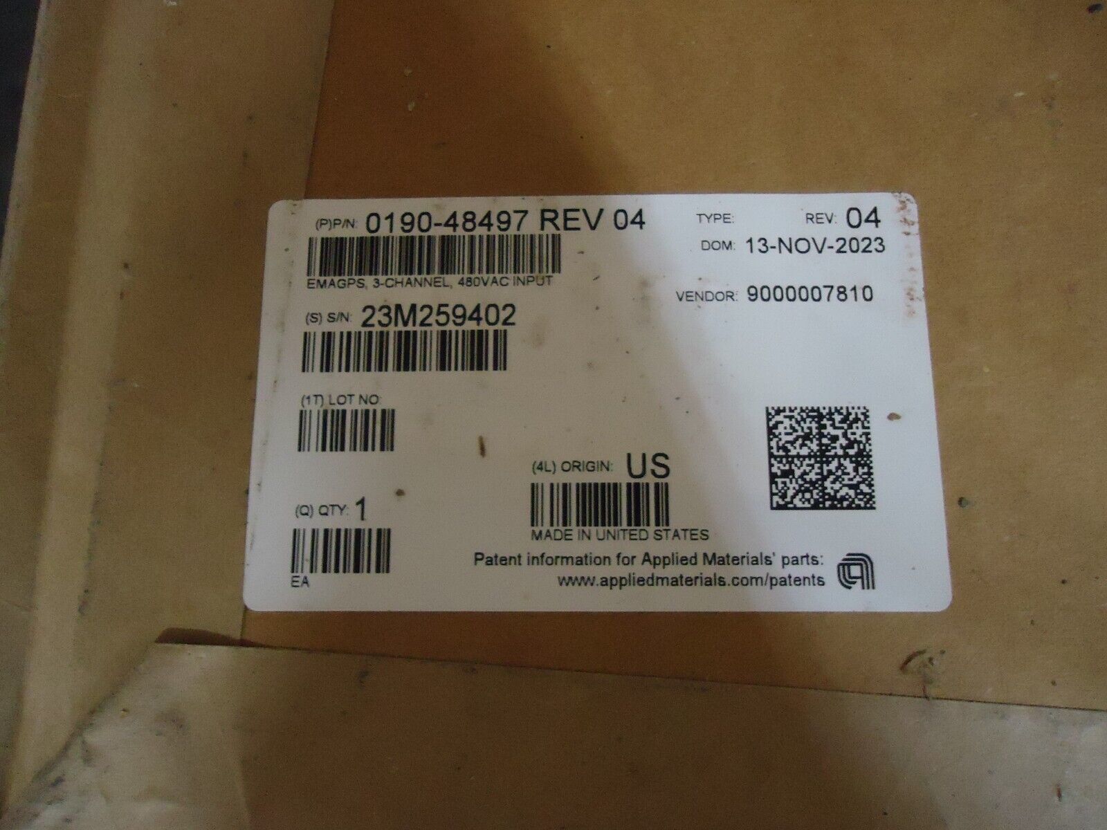 AMAT Applied Materials 0190-48497 REV 04 EMAG Power Supply 3-Channel ...