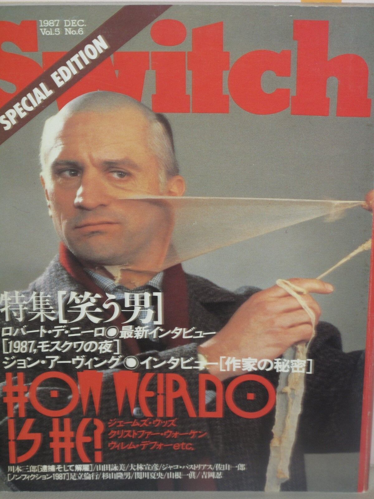 SWITCH Magazine vol. 5 No. 6 1987 Robert De Niro Warau Otoko Patricia ...