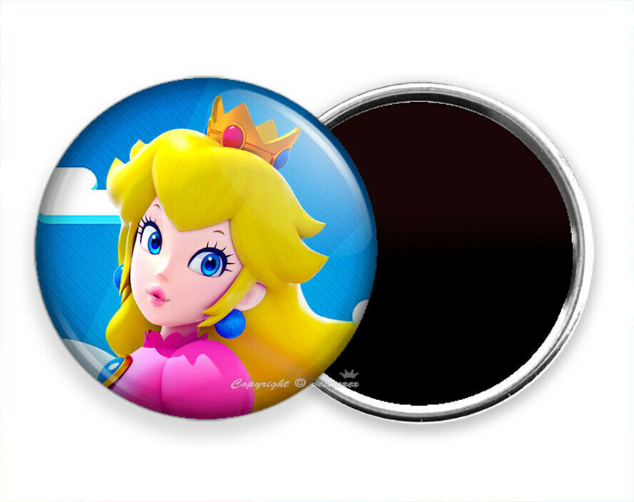 CUTE PRINCESS PEACH SUPER MARIO FRIDGE REFRIGERATOR MAGNET VIDEO GAMER ...