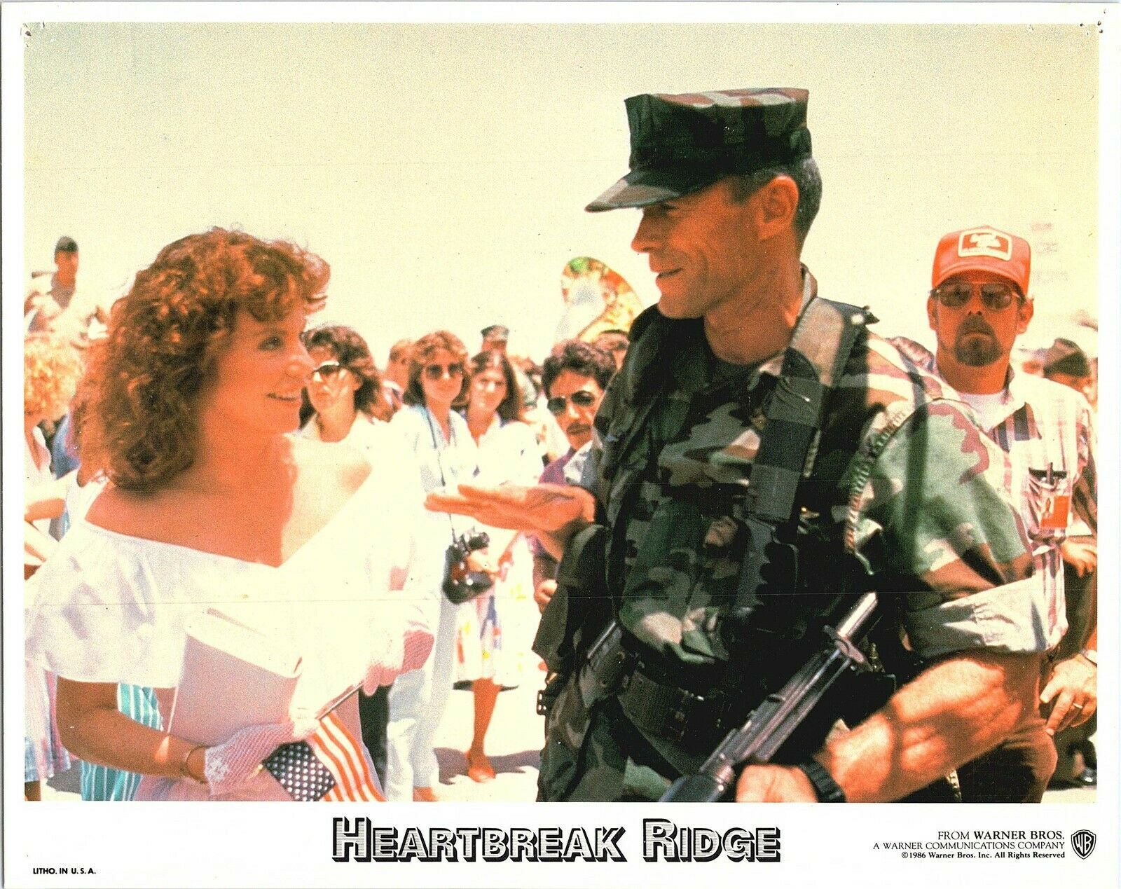 Heartbreak Ridge 1986 original 8x10 lobby card Clint Eastwood & Marsha ...