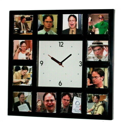 Dwight Schrute The Office Clock with 12 pictures - Television Memorabilia