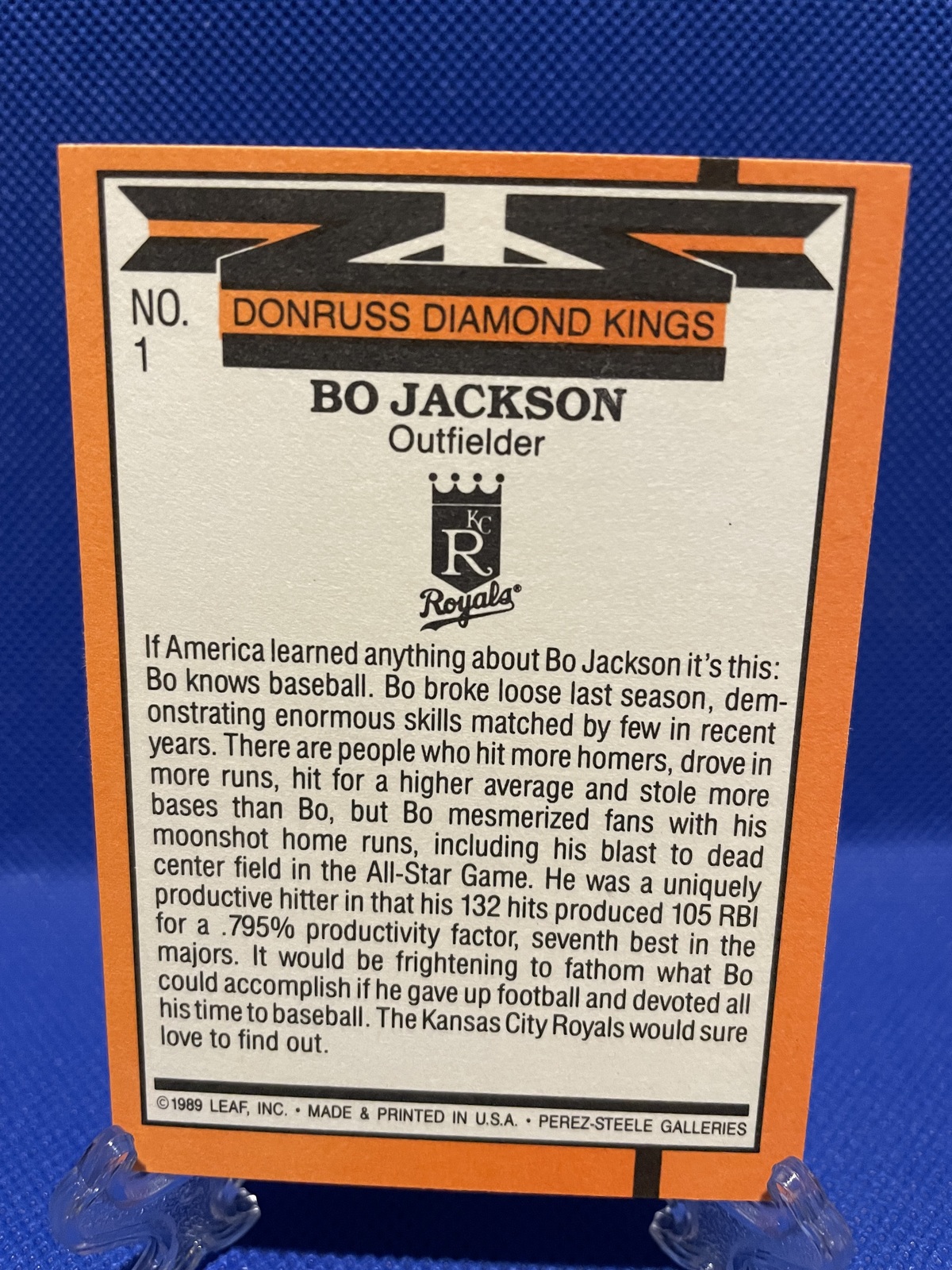 Bo Jackson 1 1990 Donruss Baseball Card Error - Toys & Hobbies