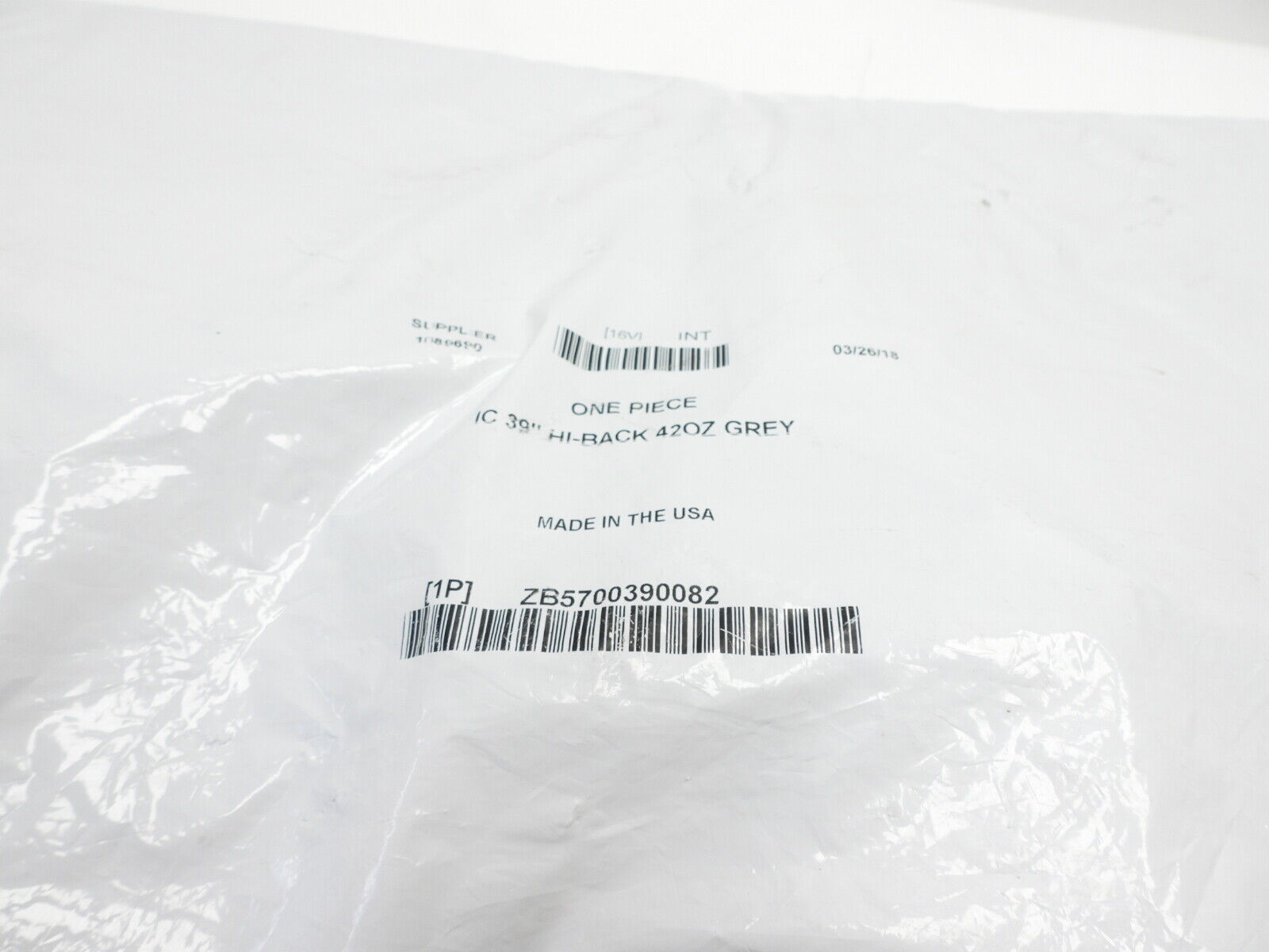 New ZB5700390082 COVER, BACK GREY IC 39" Hi-Back 42OZ One Piece - Other ...