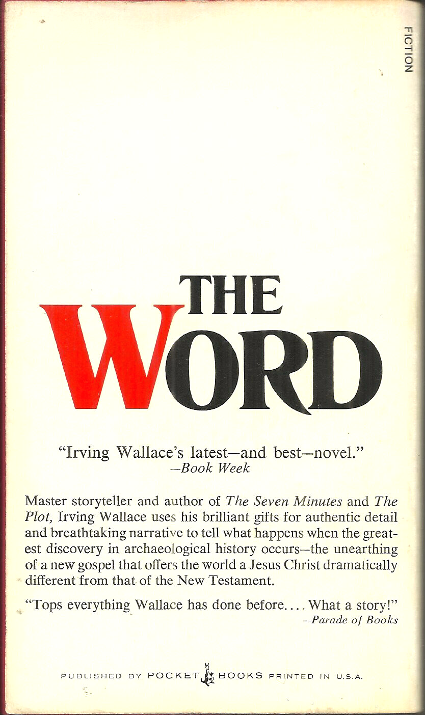 THE WORD - Irving Wallace - Novel - REAL LIFE OF JESUS REVEALED IN ...