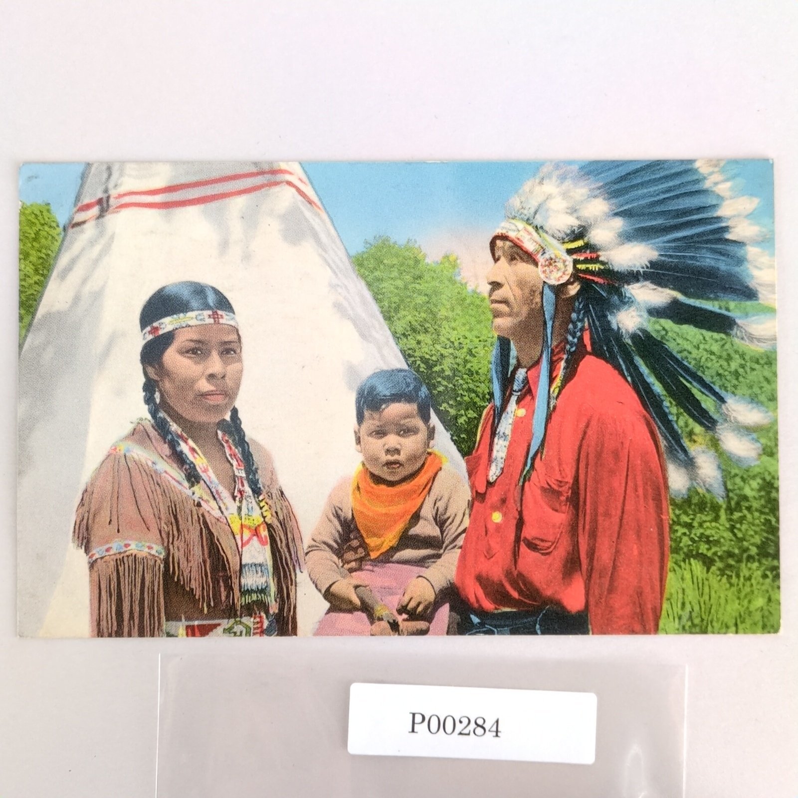 1958 Postcard Cherokee Indian Family North Carolina Reservation Native ...