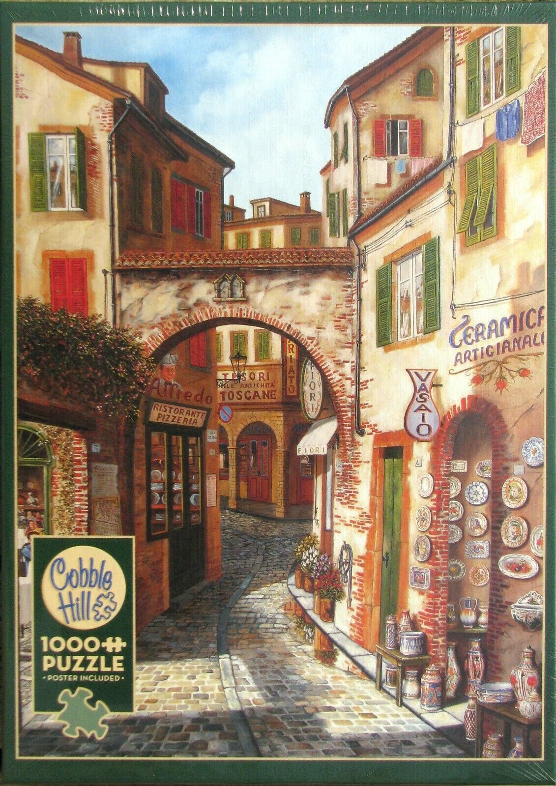 Cobble Hill Ceramica 1000 pc Jigsaw Puzzle Quaint Italian Village H ...