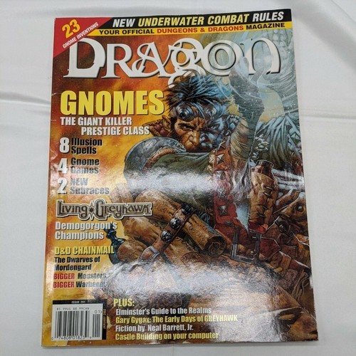 Fantasy RPG Dragon Magazine Issue 291 Official DND Magazine Role ...