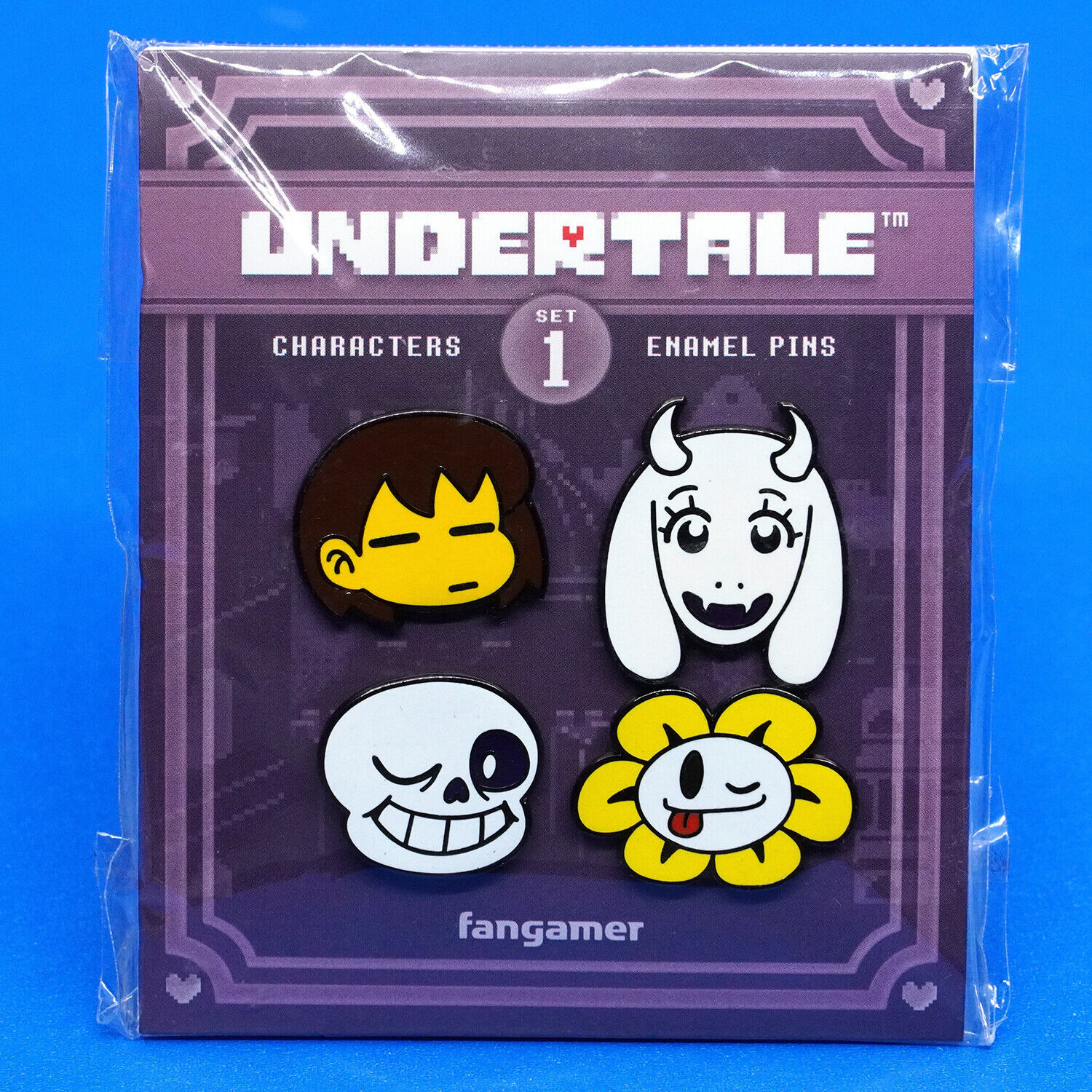 Undertale Figure Character Pin #1 Set of 4 Human Toriel Sans Flowey ...