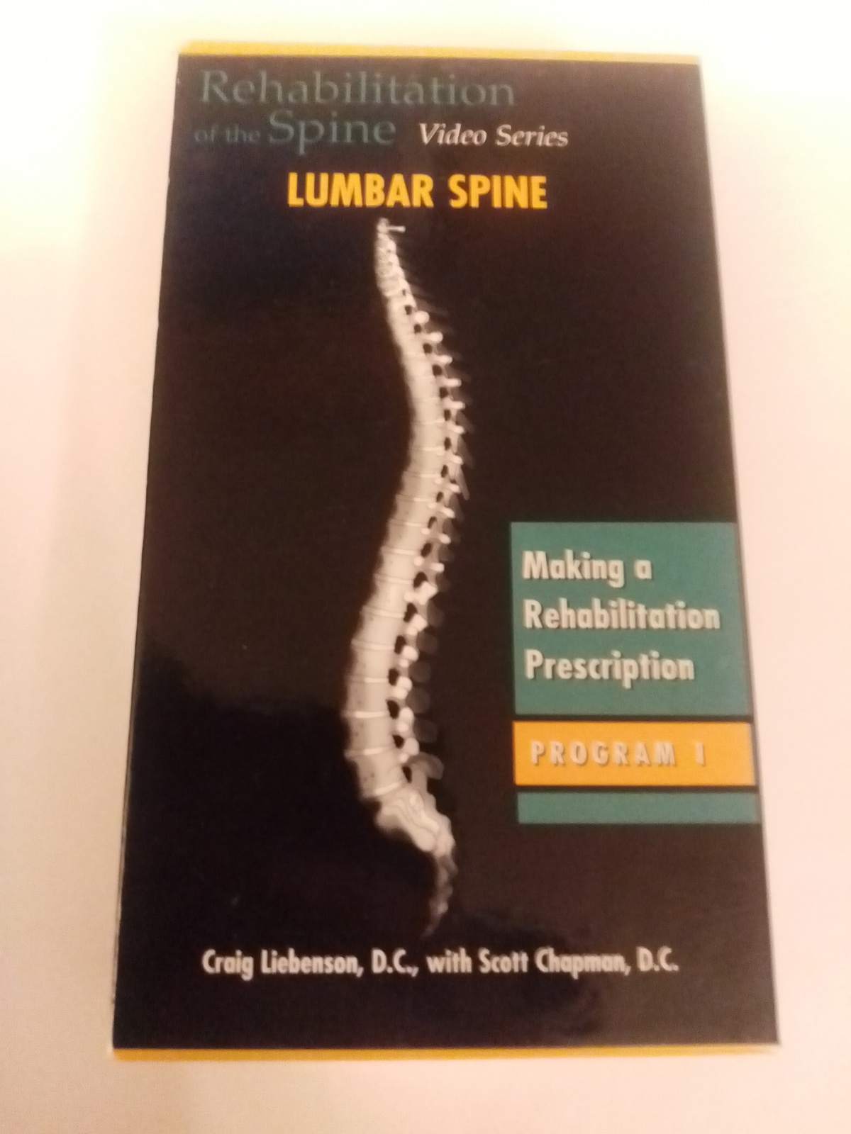 Rehabilitation of the Spine Program 1 Lumbar Spine VHS Video Cassette ...