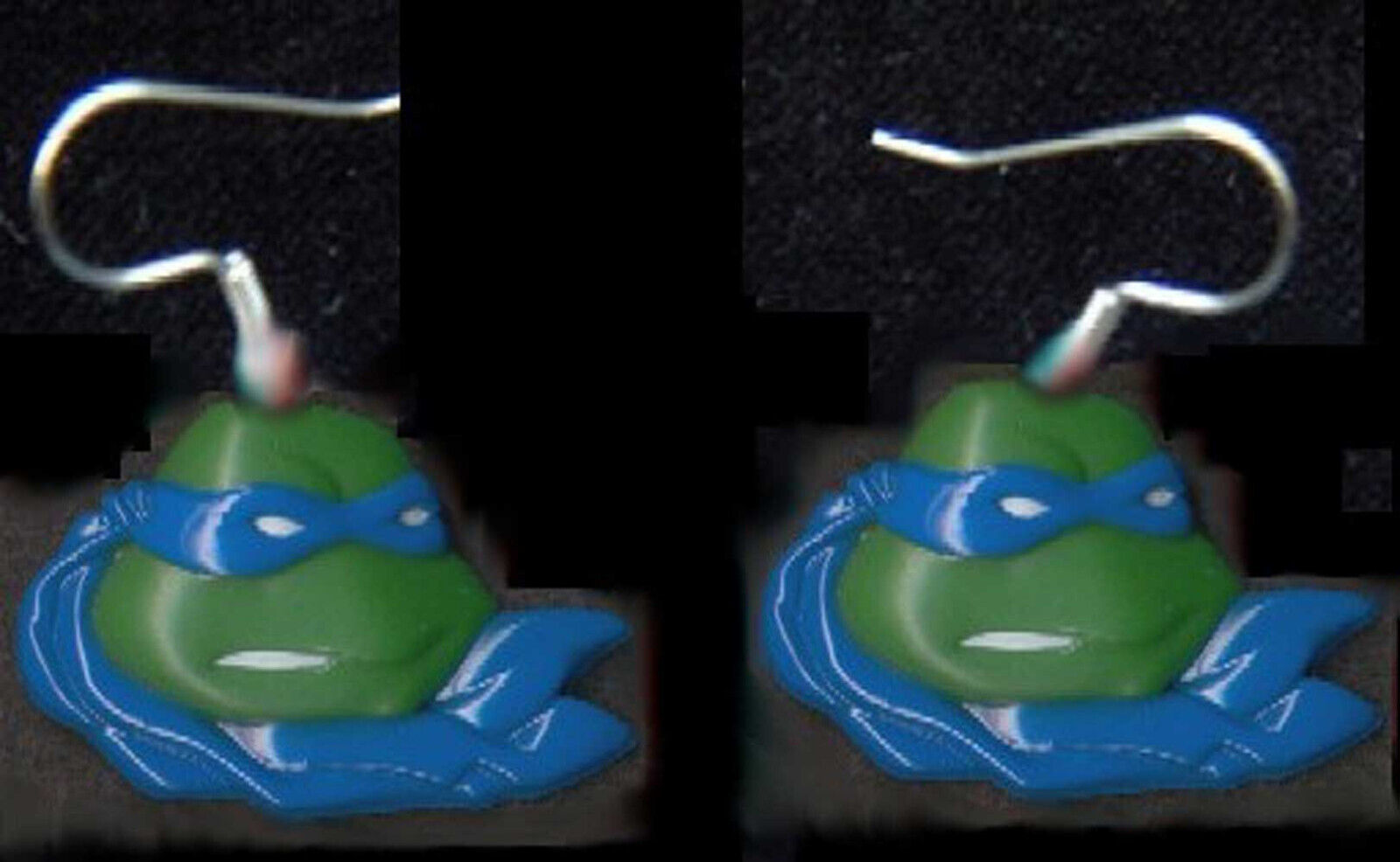 TMNT LEONARDO Funky EARRINGS Teenage Mutant Ninja Turtles Charm Costume ...