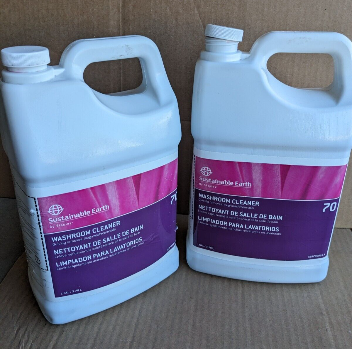 2 x Sustainable Earth #70 Washroom Restroom Bathroom Cleaner 1 Gallon ...