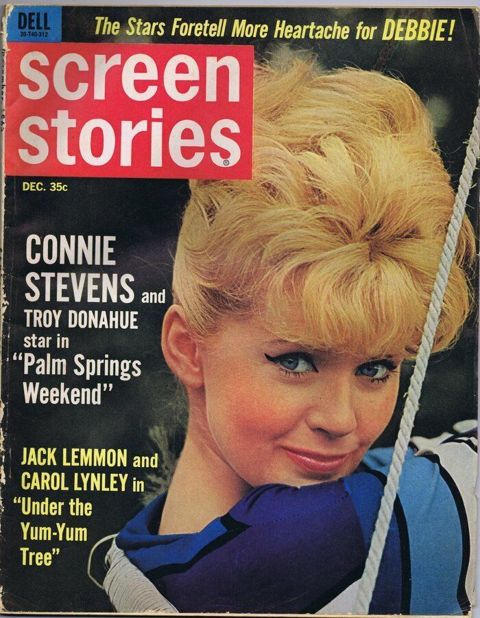 ORIGINAL Vintage December 1963 Screen Stories Magazine Connie Stevens ...
