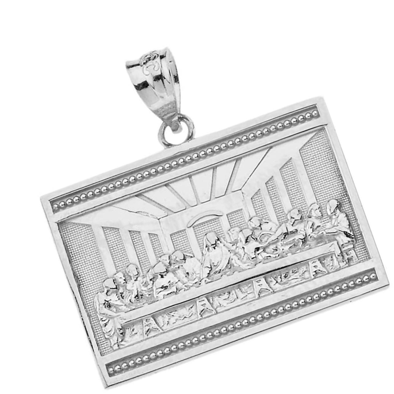 925 Sterling Silver The Last Supper of Jesus with His (1.00 - Necklaces ...