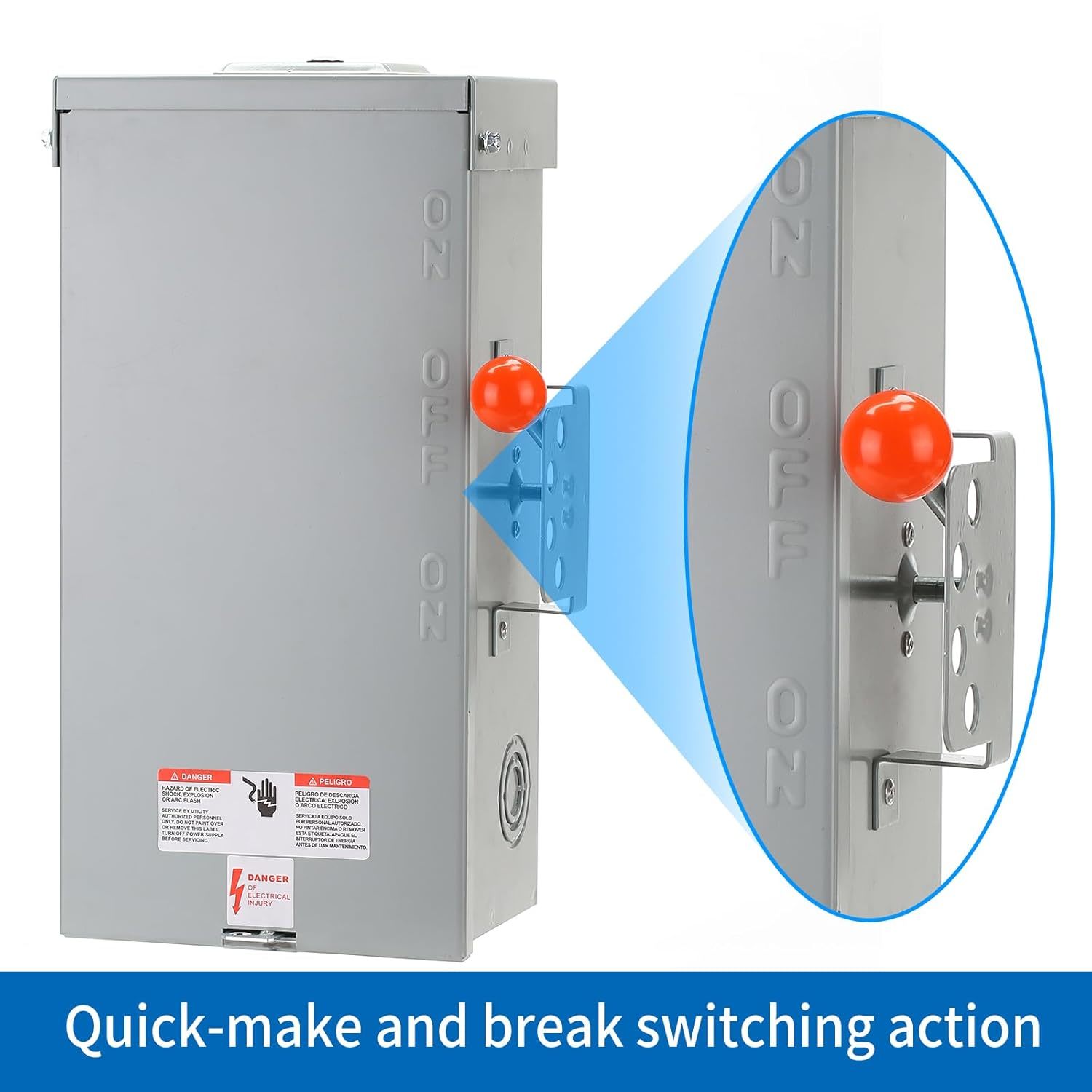 100A Generator Transfer Switch,24000W General-Duty Double-Throw Safety ...