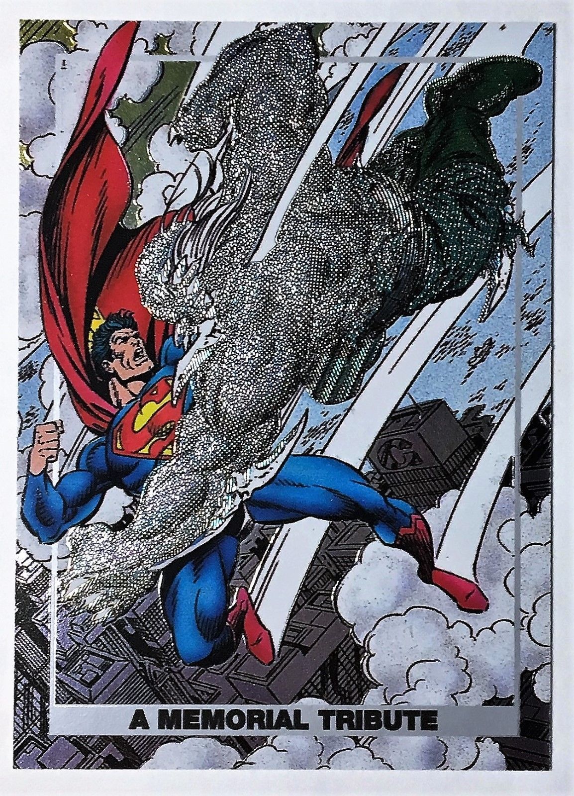 1992 Doomsday Death of Superman MEMORIAL TRIBUTE Spectra-Etch Insert S1 ...