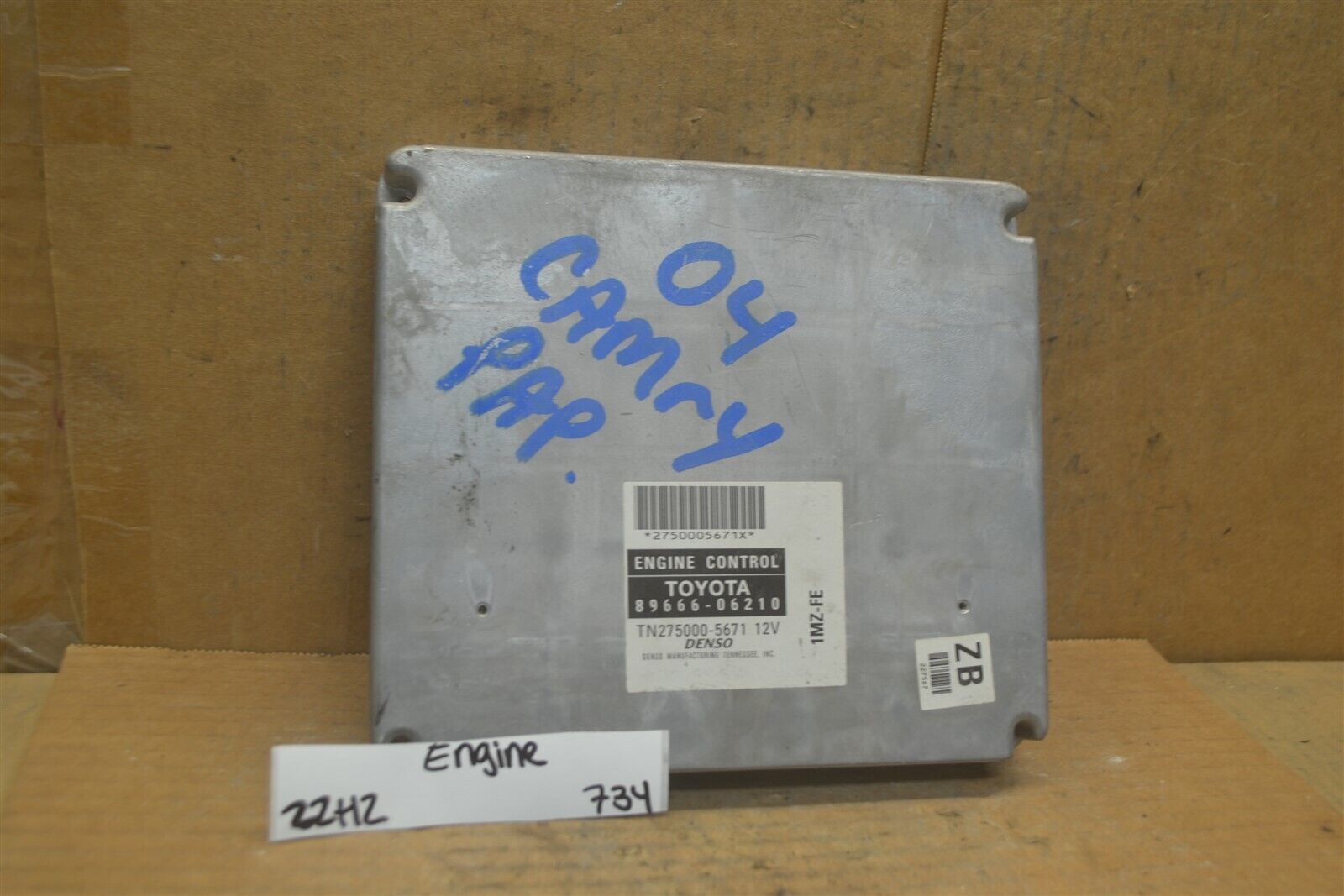 03 Toyota Camry 6 cyl MT Engine Control Unit ECU 8966606210 Module 734 ...