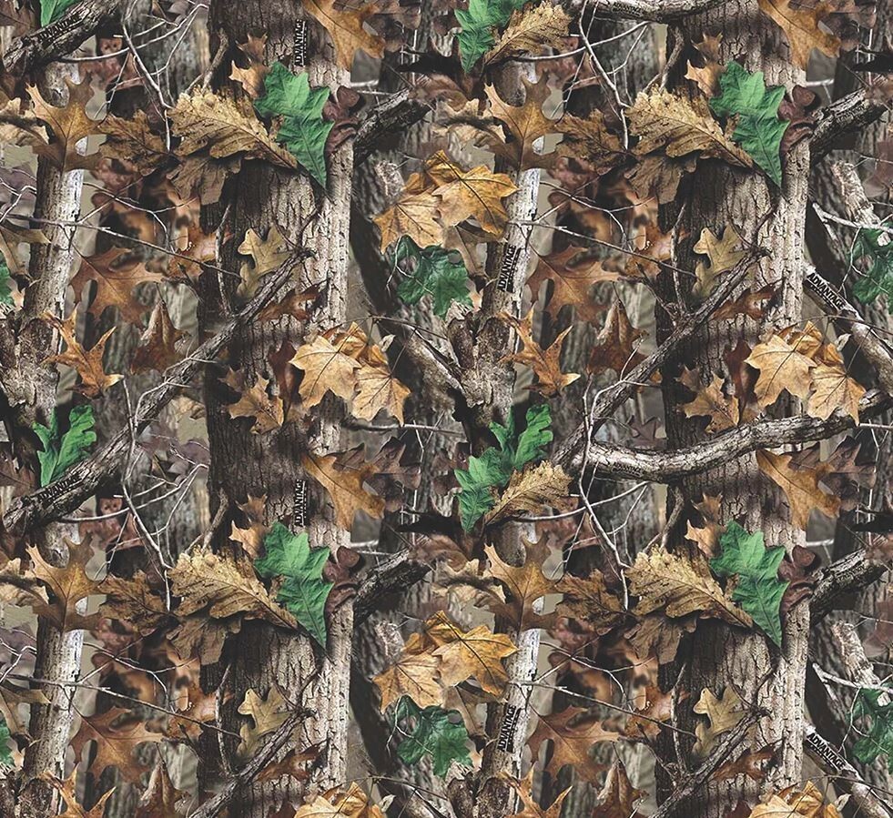Cotton Real Tree Plain Camouflage Trees Leaves Fabric Print by the Yard ...