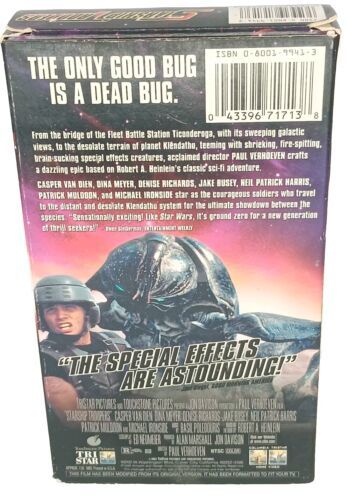 VTG VHS Starship Troopers 1998 Cult Classing Killer Insect Movie - VHS ...