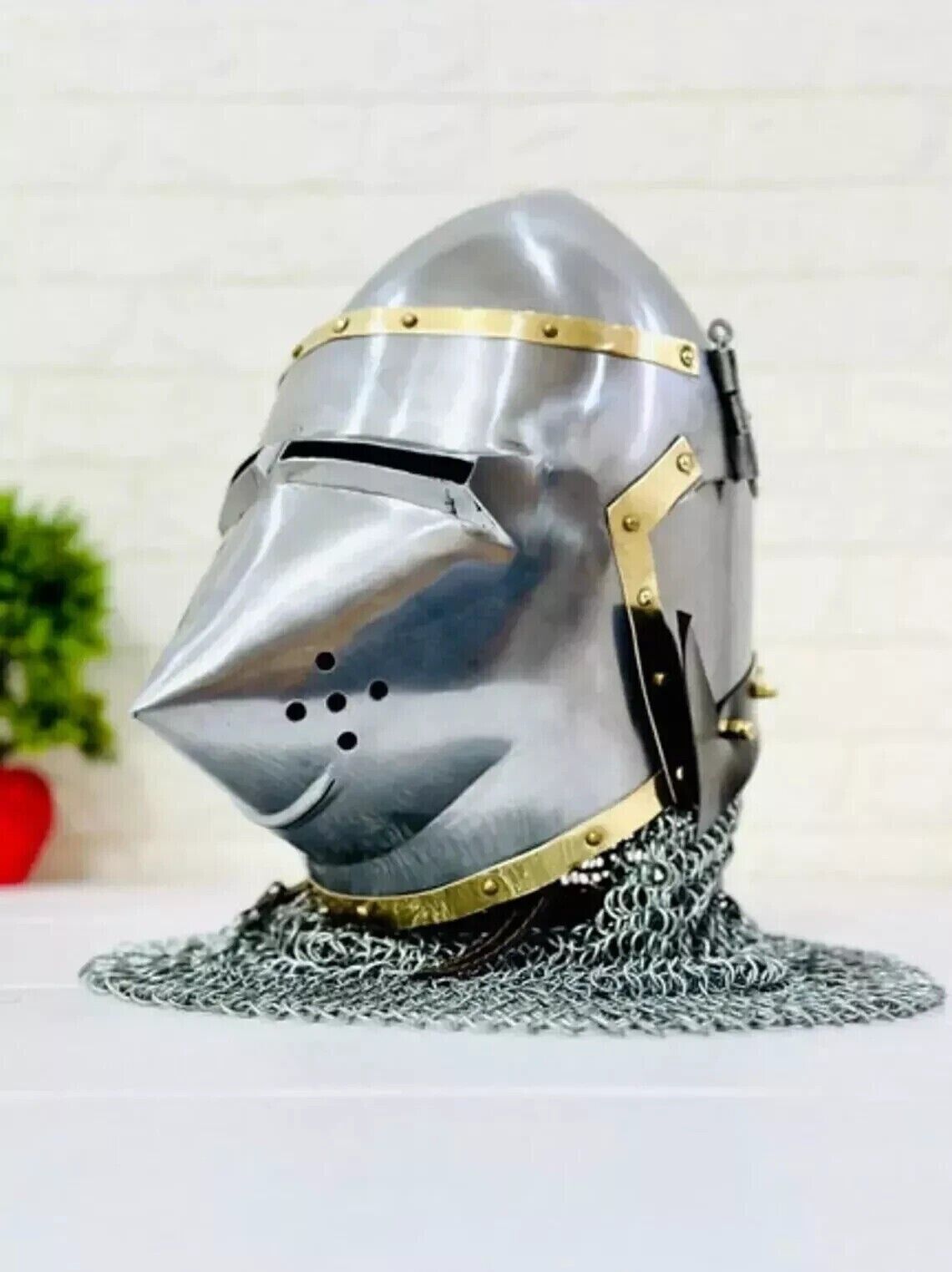 Medieval Knight Bascinet SCA Armor Pig Face Helmet Klappvisor Helmet ...