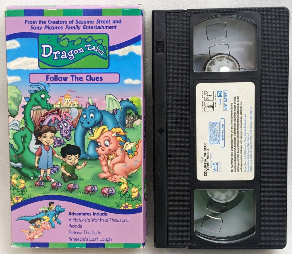 Dragon Tales Follow The Clues 3 Episodes (VHS, 2000) - VHS Tapes