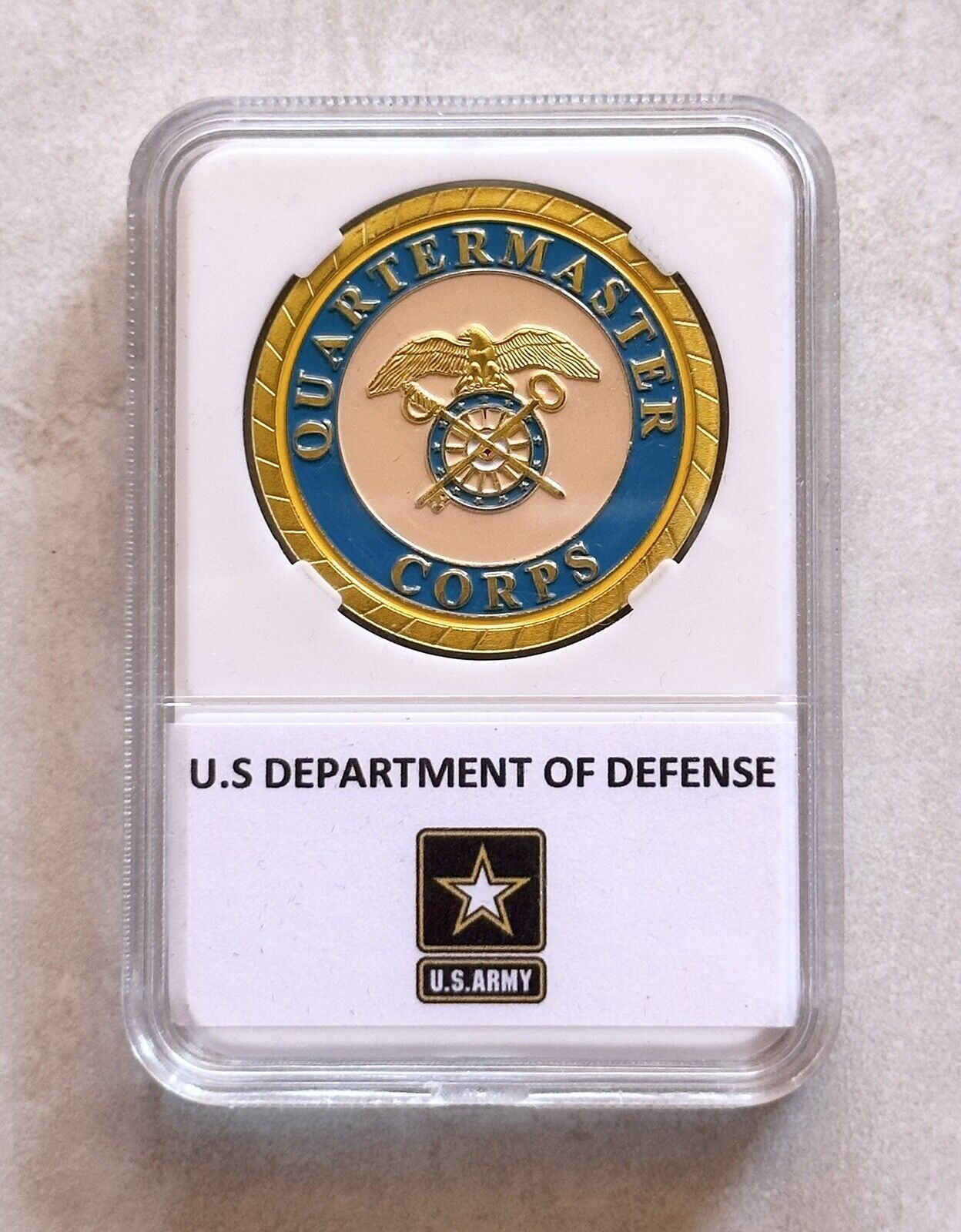 New US Army Quartermaster Corps Challenge Coin US Army With Case ...