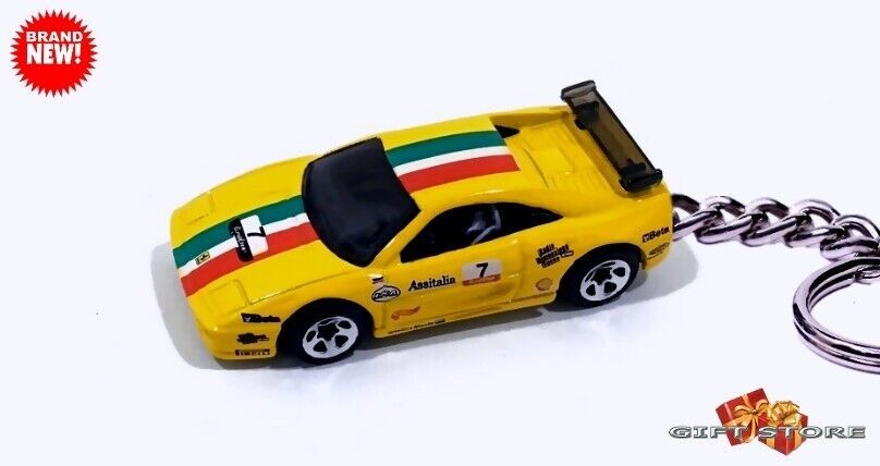 RARE GREAT GIFT KEY CHAIN YELLOW FERRARI F355 F1 BERLINETTA ITALIA Ltd ...