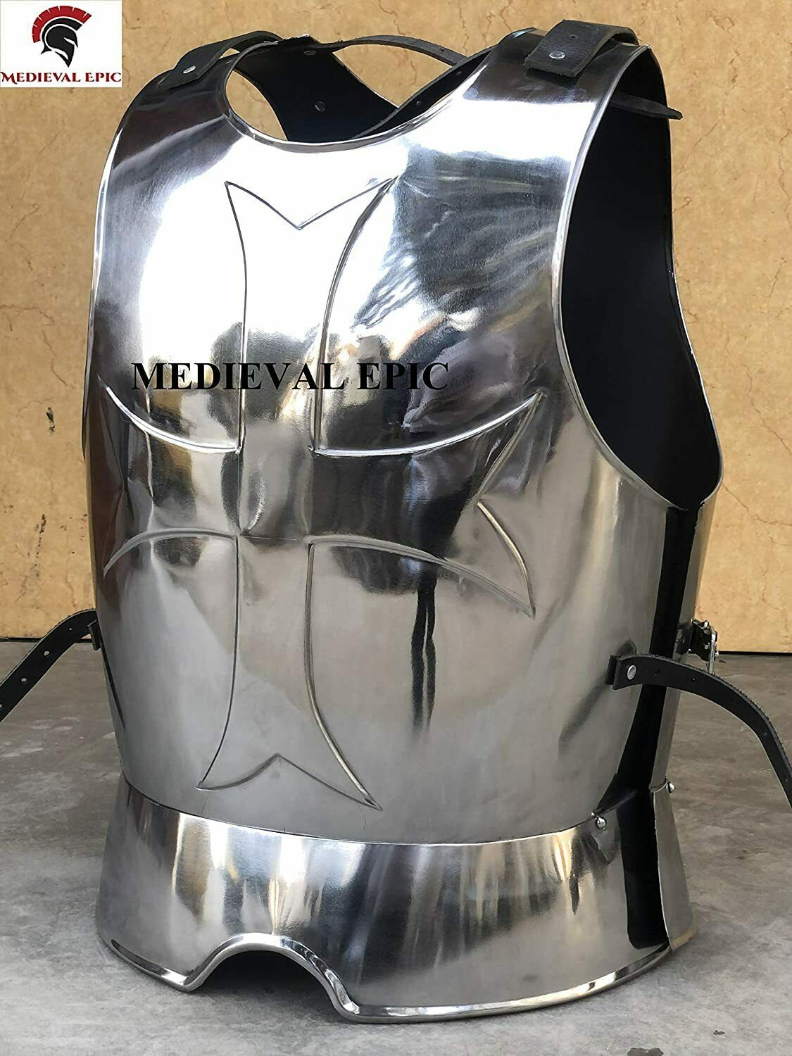 Plate Armour Silver Finish Medieval Cuirass Templar Armour Breastplate ...