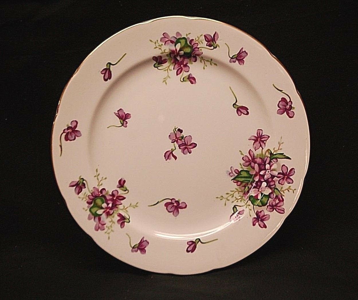 Spring Violets by Rossetti 8" Salad Plate Purple Violets Green Leaves ...