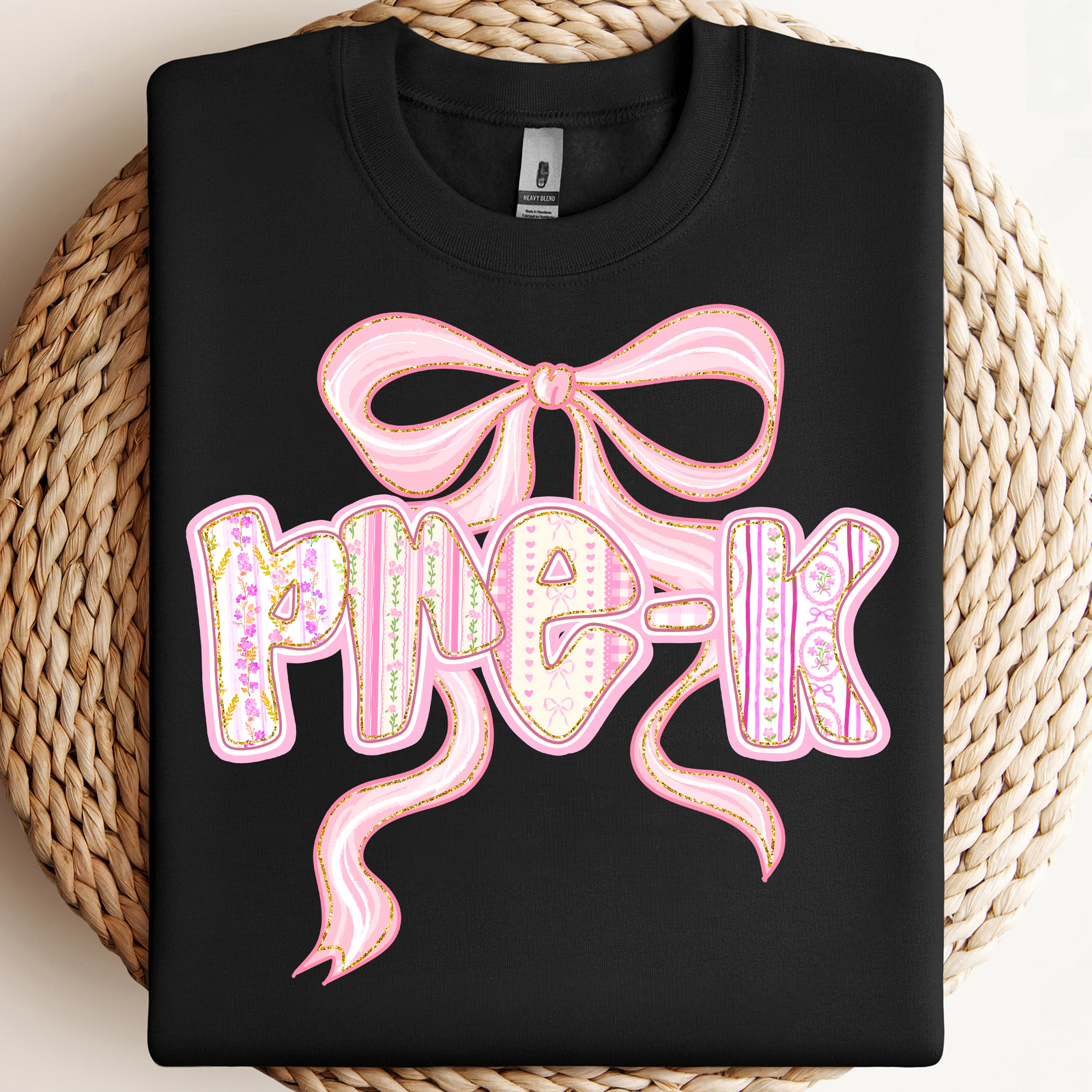 Pink Grandmillennial Pre-K PNG, Coquette Bow PNG Preppy Back To School ...