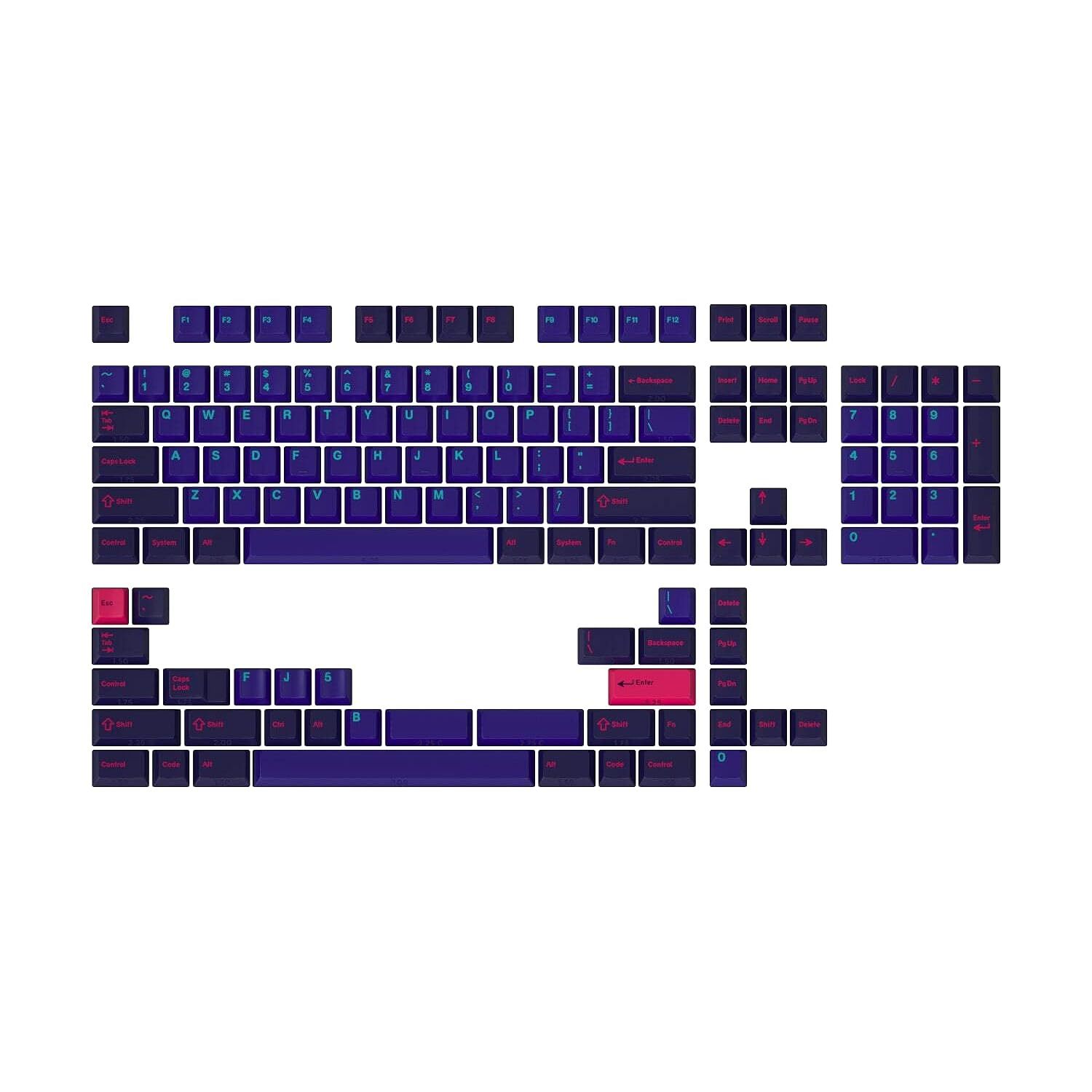 DROP + MiTo GMK Laser Custom Mechanical Keyboard Keycap Set - 129-keys ...