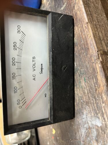 Simpson AC Volts 0-300 Panel Meter and 50 similar items