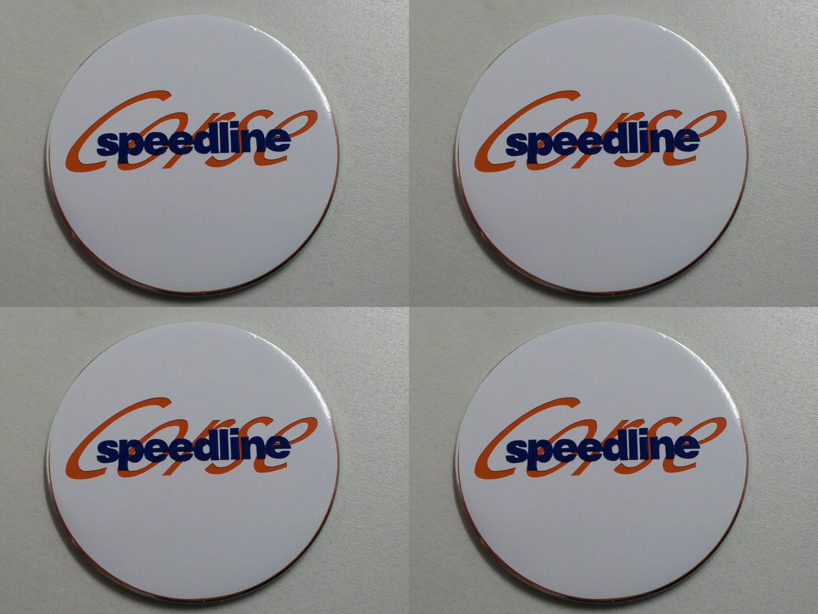 Speedline 4 - Set of 4 Metal Stickers for Wheel Center Caps Logo Badges ...