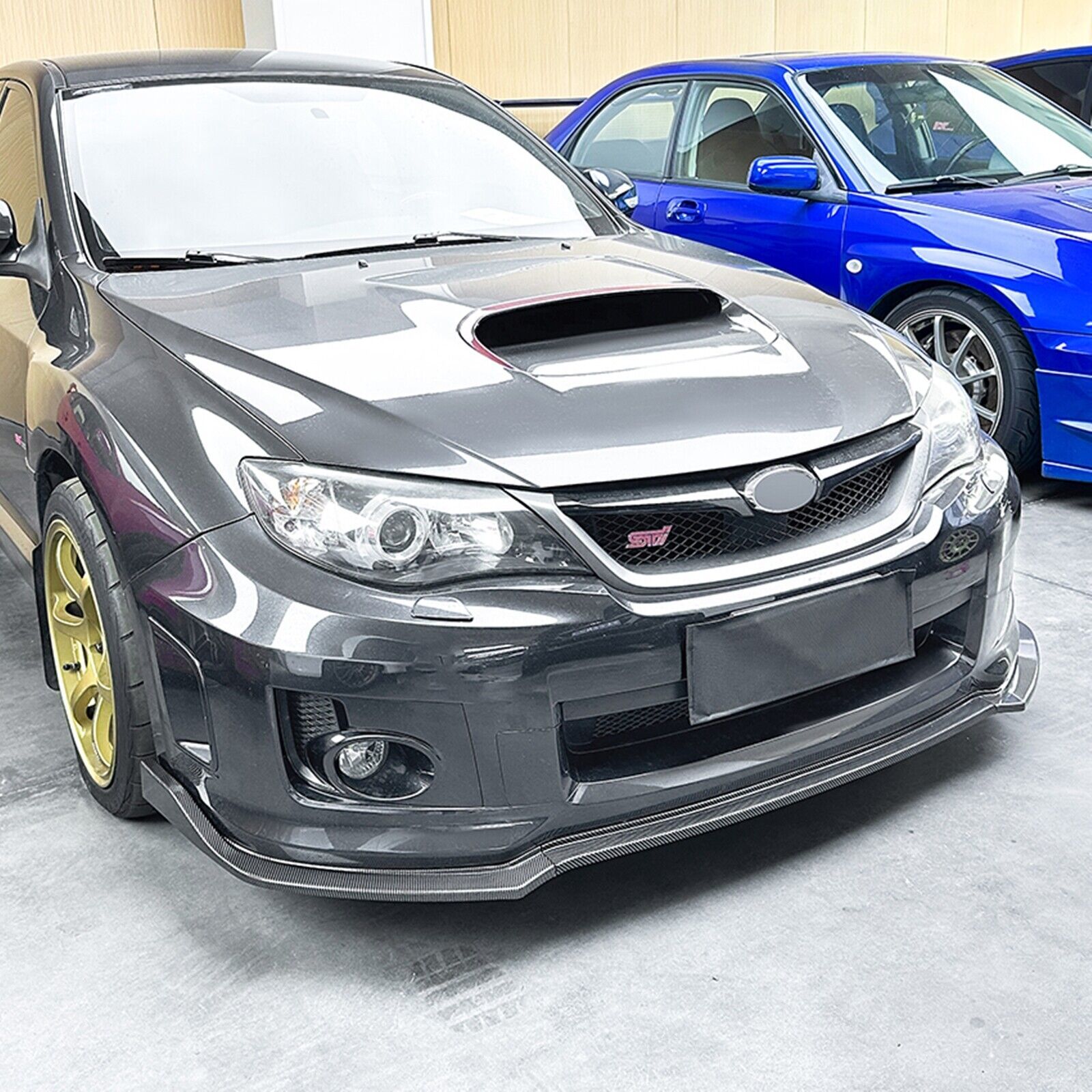 Carbon Fiber Look Front Bumper Spoiler Lip fits Subaru Impreza WRX STI ...