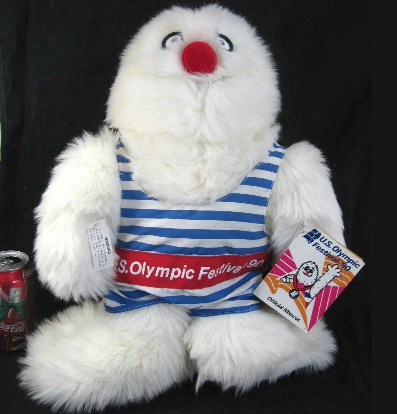 Vintage Bigfoot Monster White Plush Rare US Olympic Festival Mascot ...