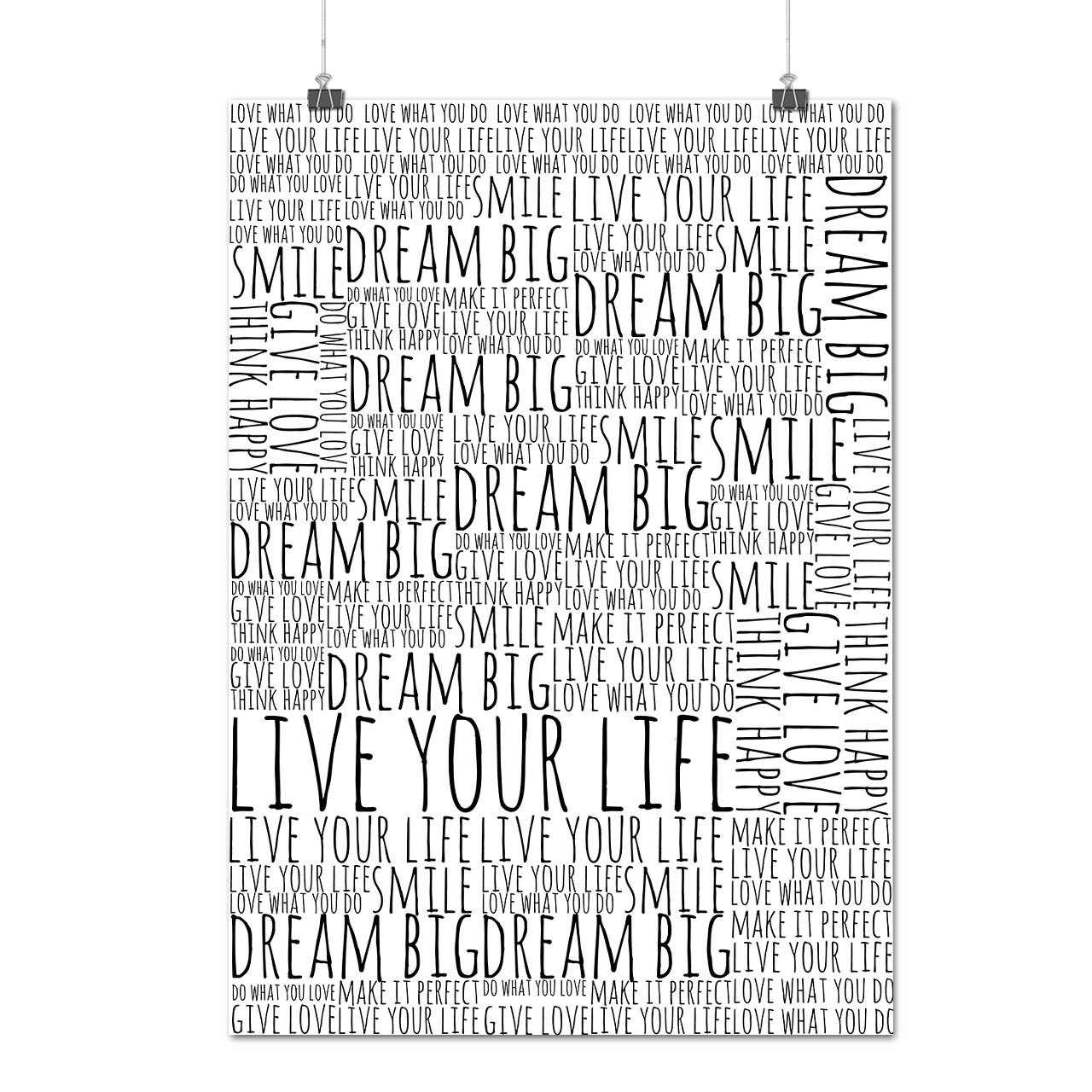 Dream Big Positive Slogan Dream Big Matte/Glossy Poster A0 A1 A2 A3 A4 ...