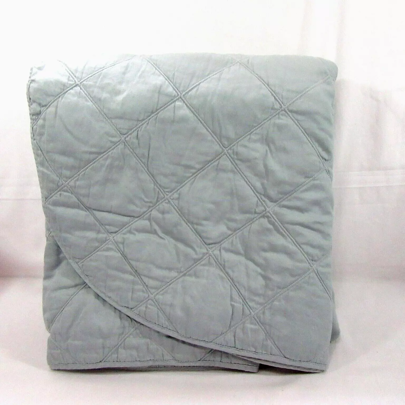 Yves Delorme Triomphe Blue Diamond Quilted 2-PC King Coverlet and Bed ...