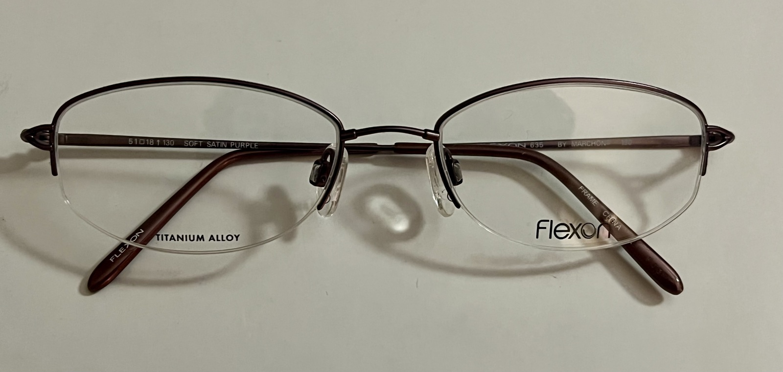 Flexon 635 Eyeglasses Frames Soft Satin Purple 51-18-130 - Fashion