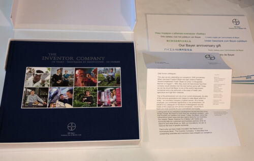 Bayer The Inventor Company 150 Years 2013 Retiree Book W/ Box & Letter ...