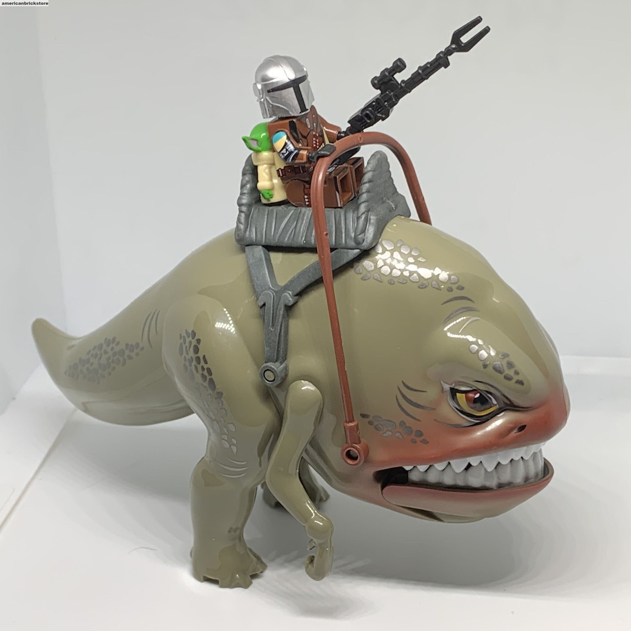 Building Custom Mandalorian on Blurrg Baby Yoda Din Djarin and Grogu ...