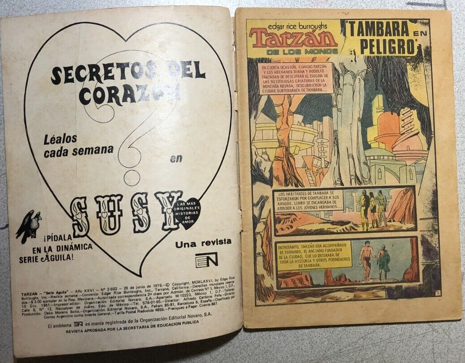 TARZAN (1976) smaller Mexican color comic book in Spanish VG - Comic ...