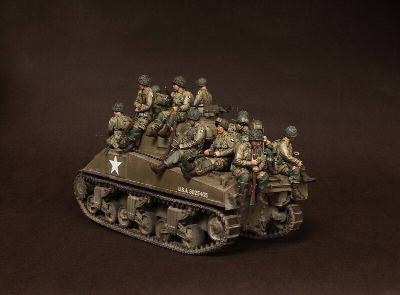 1/35 14pcs Figures Resin Model Kit US Army 101st Airborne Division WW2 ...