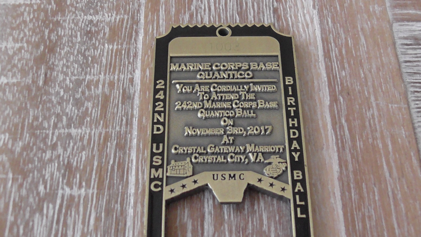 USMC Marine Corps Base Quantico VA 242nd Birthday Ball Challenge Coin # ...
