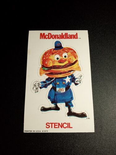Vintage McDonaldland Big Mac Stencil 1973 Printed in U.S.A Rare ...