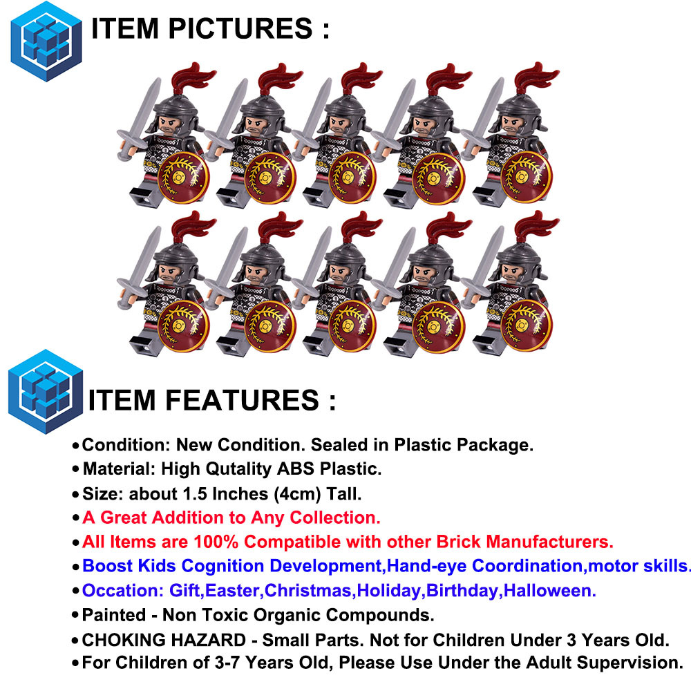 Ancient Roman Guards & Centurion 11 Custom Minifigures for Collectors ...